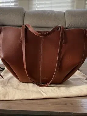 Polene | Bags | Polene Cyme Mini Tote In Cognac | Poshmark